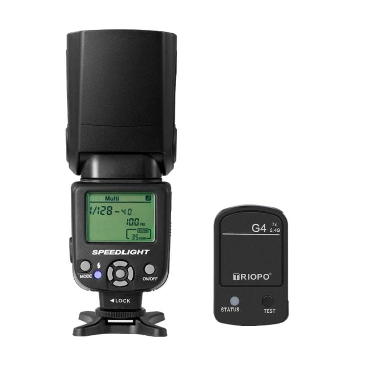 Triopo TR950 II flash and G4 trigger set for Canon, Nikon, Sony, Fuji ...
